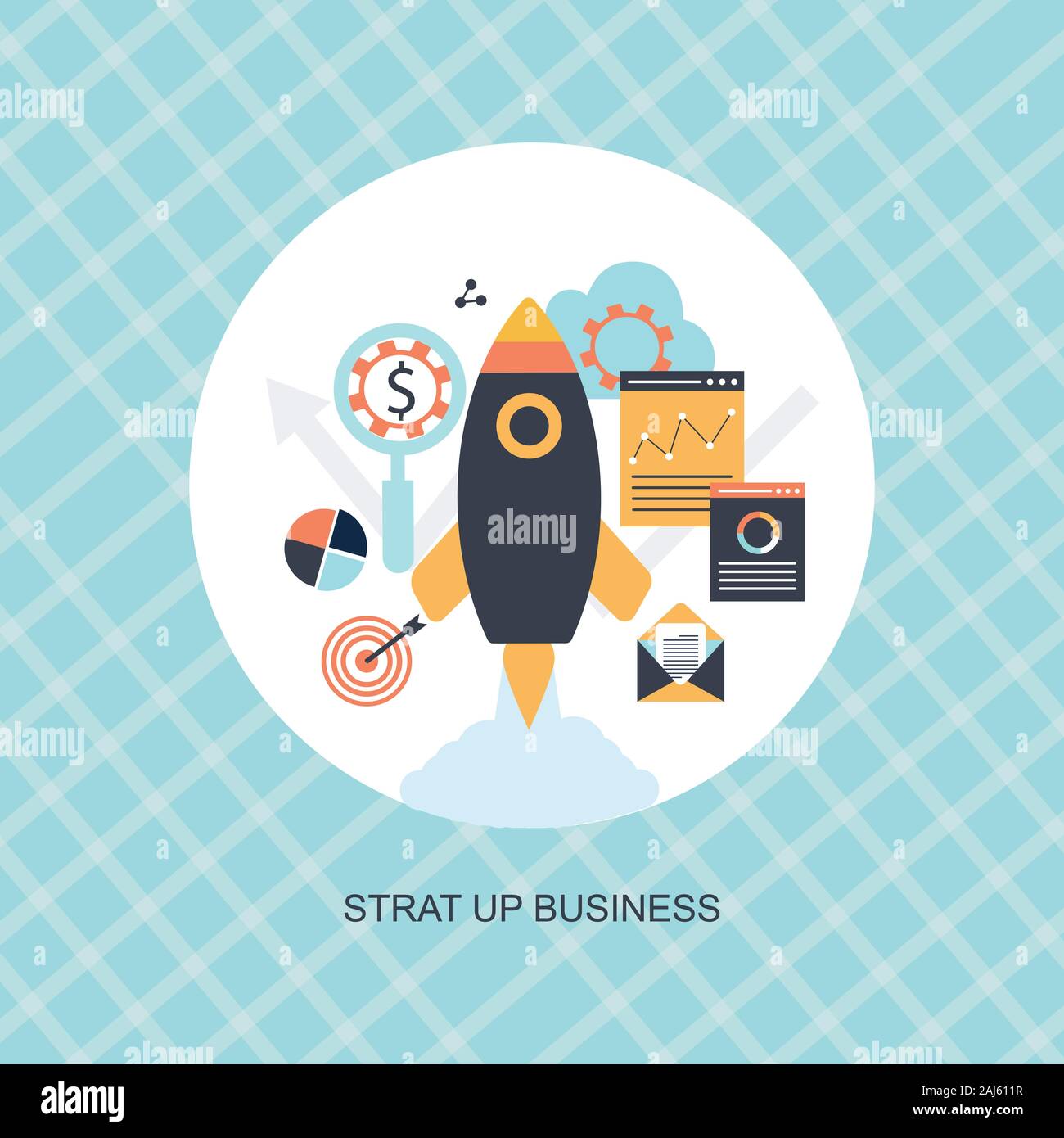Startup business stock illustration Stock Photo - Alamy