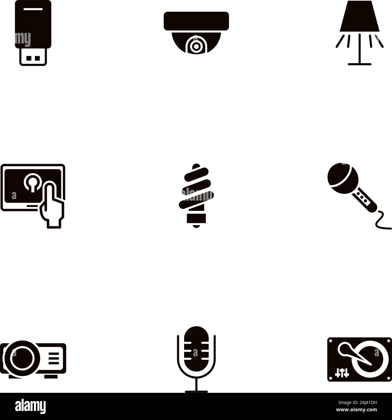 bundle of electronics devices icons Stock Vector Image & Art - Alamy