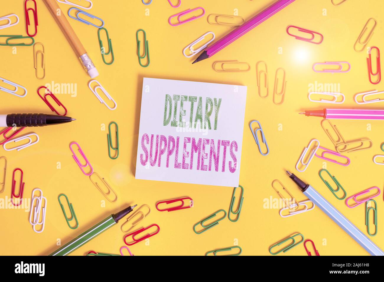 Handwriting text writing Dietary Supplements. Conceptual photo Product ...