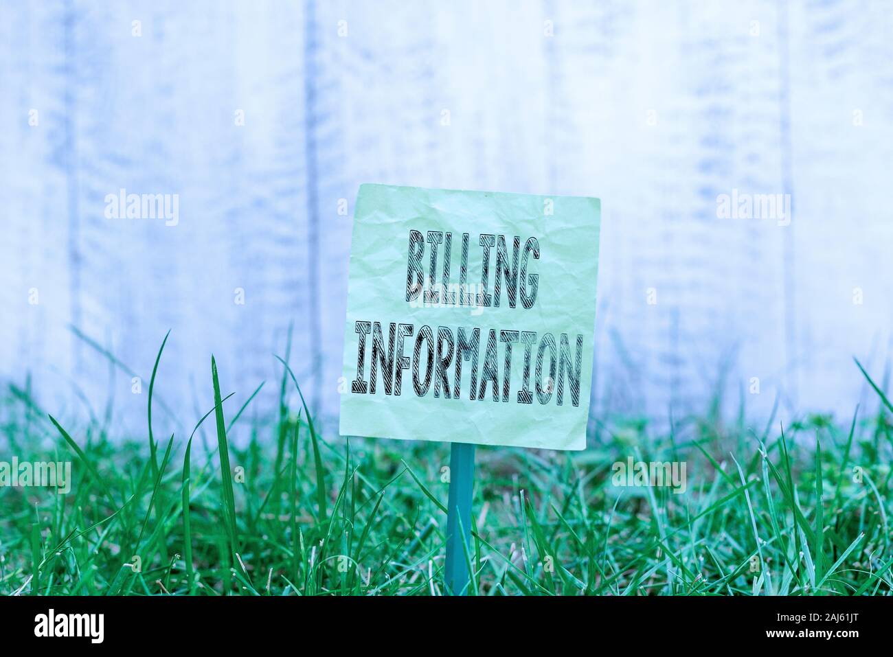 Writing note showing Billing Information. Business concept for address ...