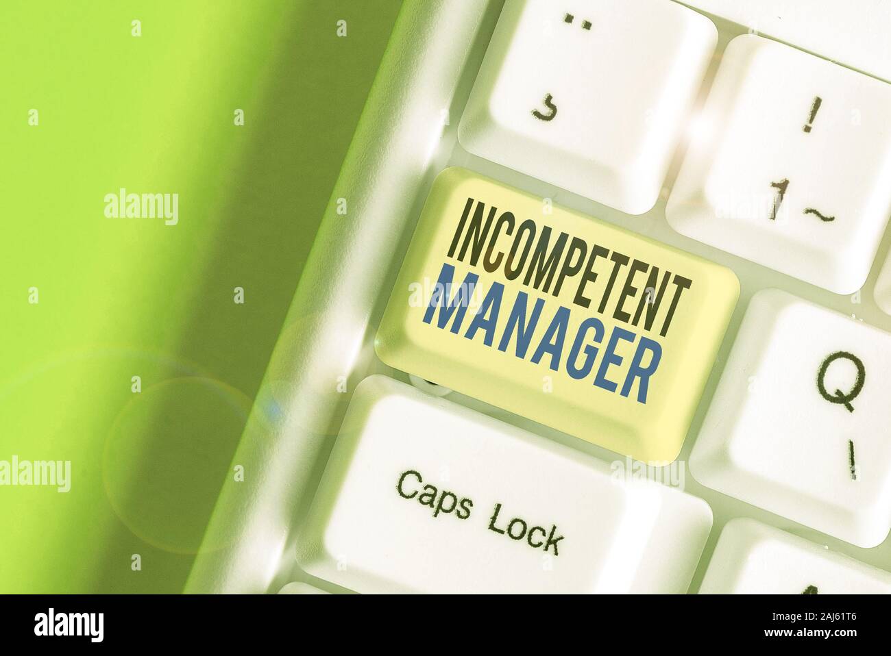 Writing note showing Incompetent Manager. Business concept for Lacking ...