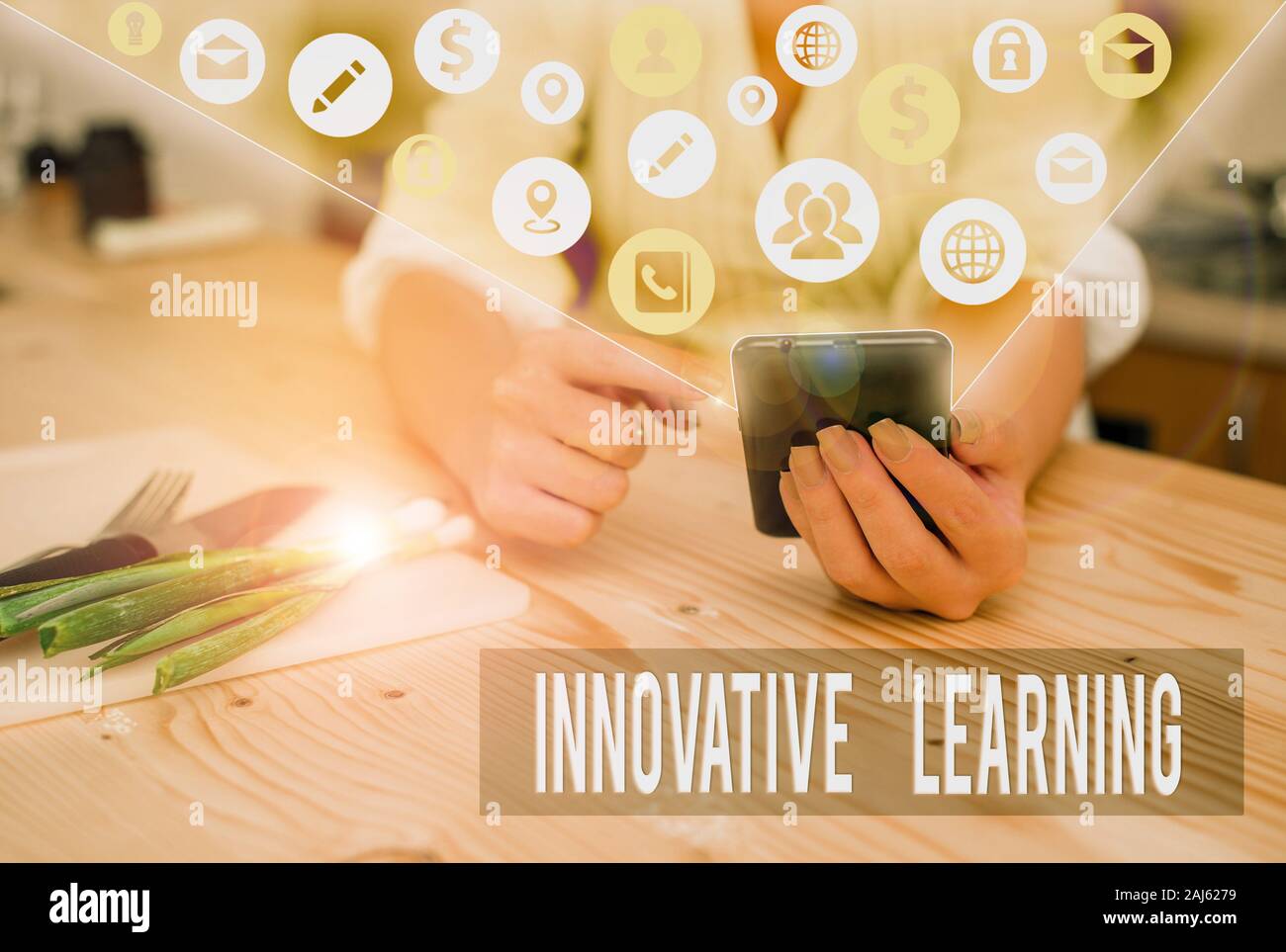 Conceptual hand writing showing Innovative Learning. Concept meaning Interdisciplinary teaching ...