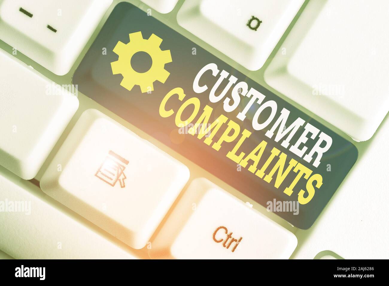 Writing note showing Customer Complaints. Business concept for ...