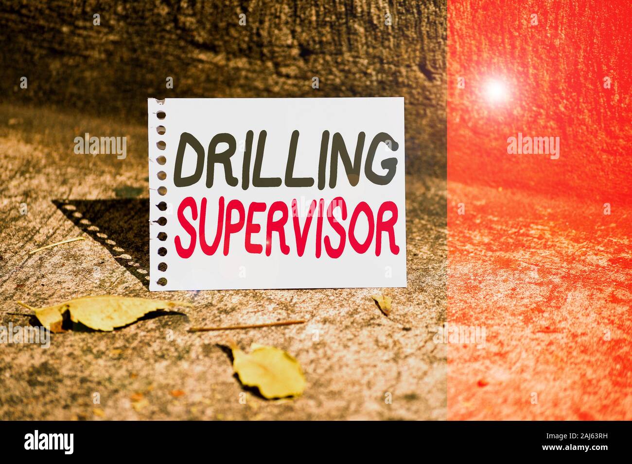 Handwriting text Drilling Supervisor. Conceptual photo in charge of ...