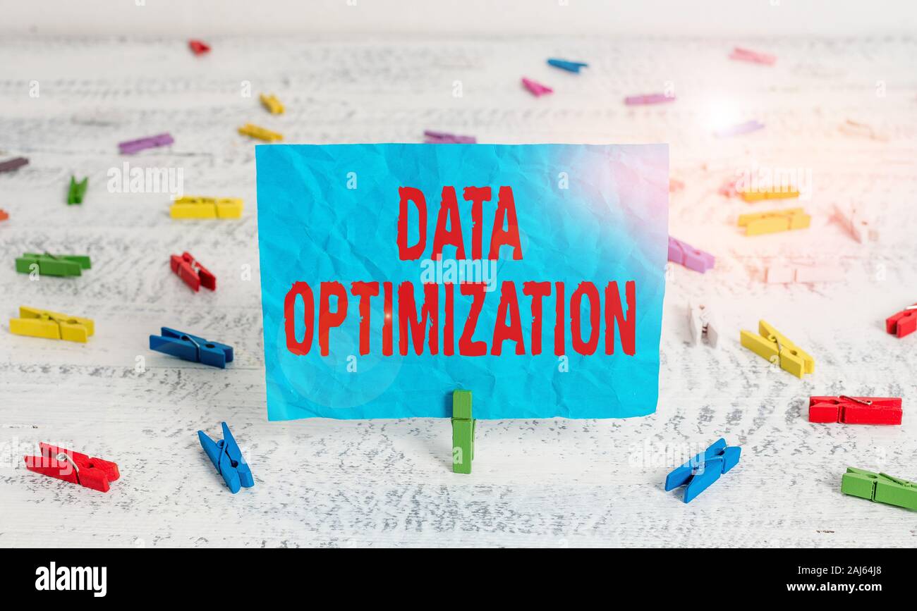 Word writing text Data Optimization. Business photo showcasing process ...