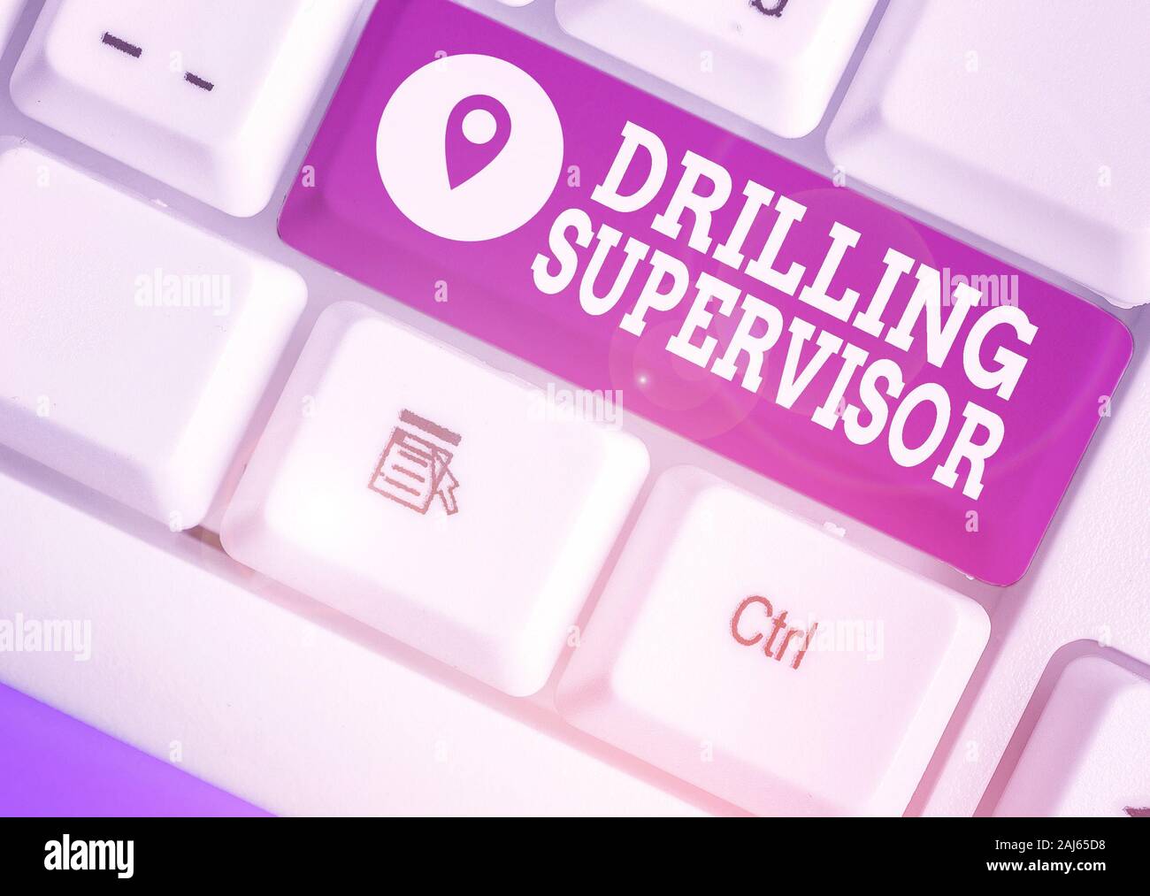 Writing note showing Drilling Supervisor. Business concept for in ...
