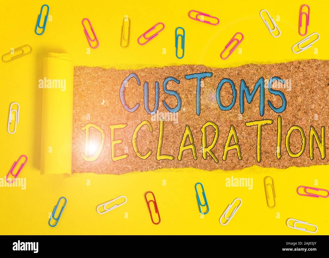 Text sign showing Customs Declaration. Business photo text Official ...