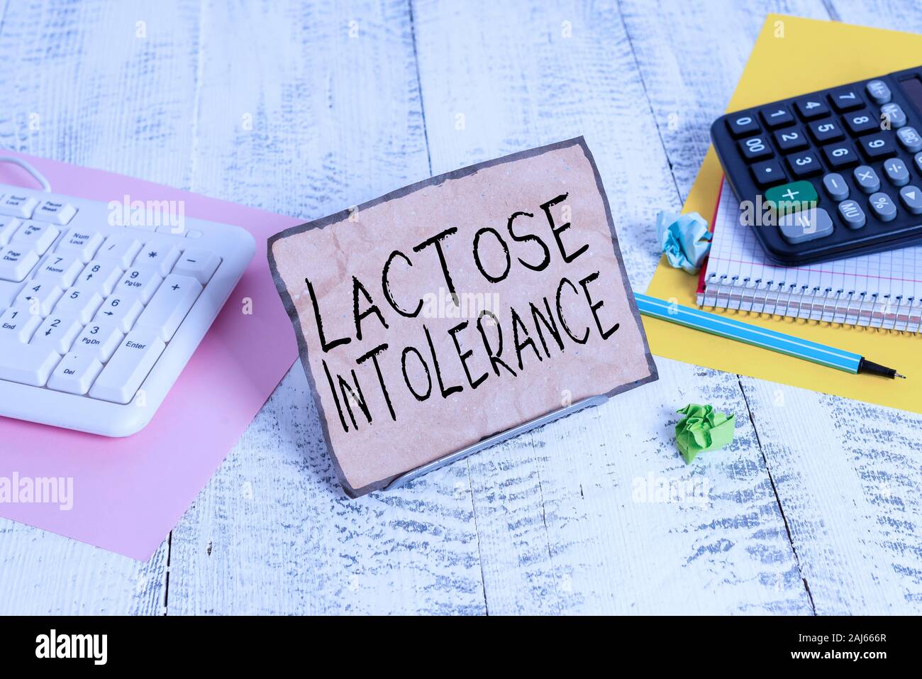 Text sign showing Lactose Intolerance. Business photo showcasing ...
