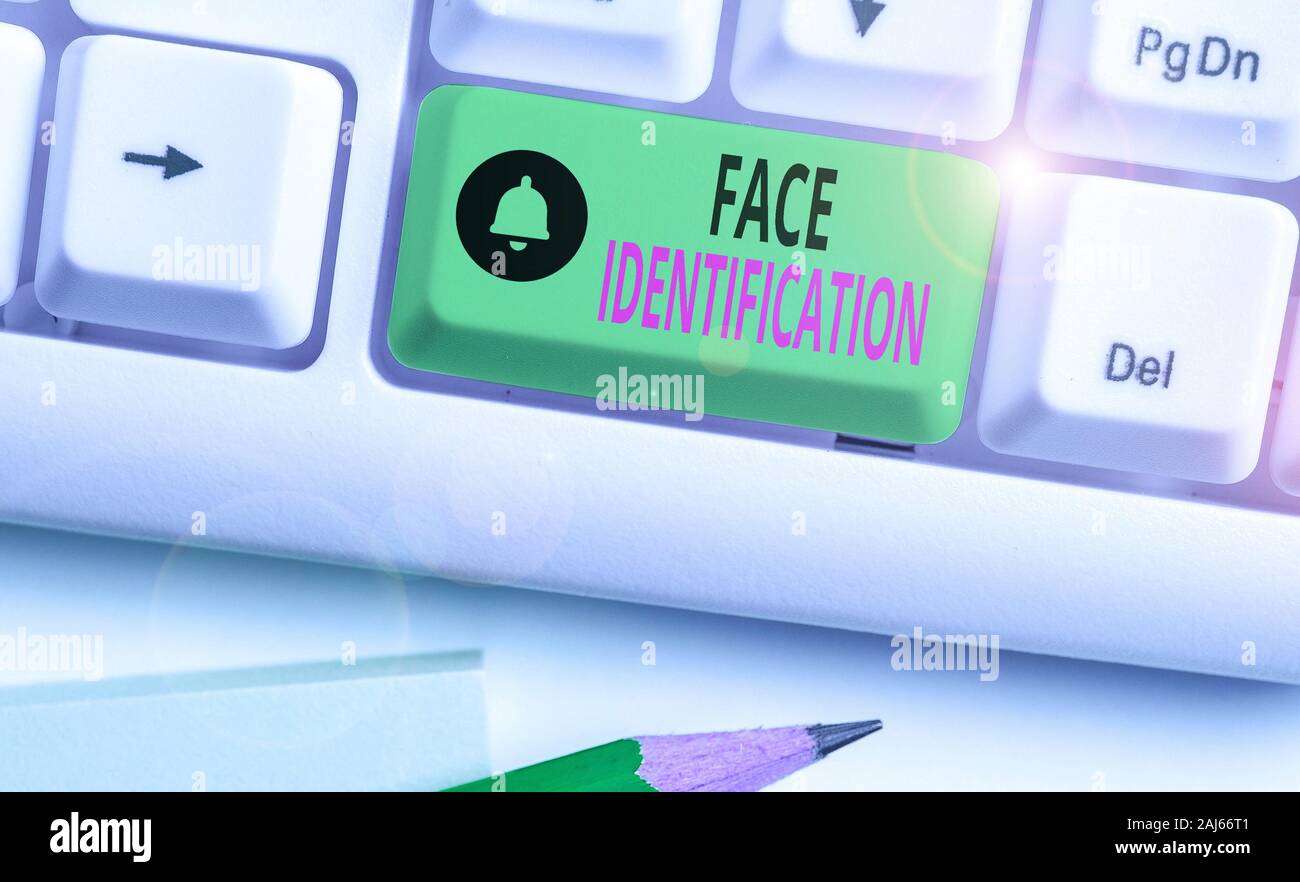 Text sign showing Face Identification. Business photo showcasing ...
