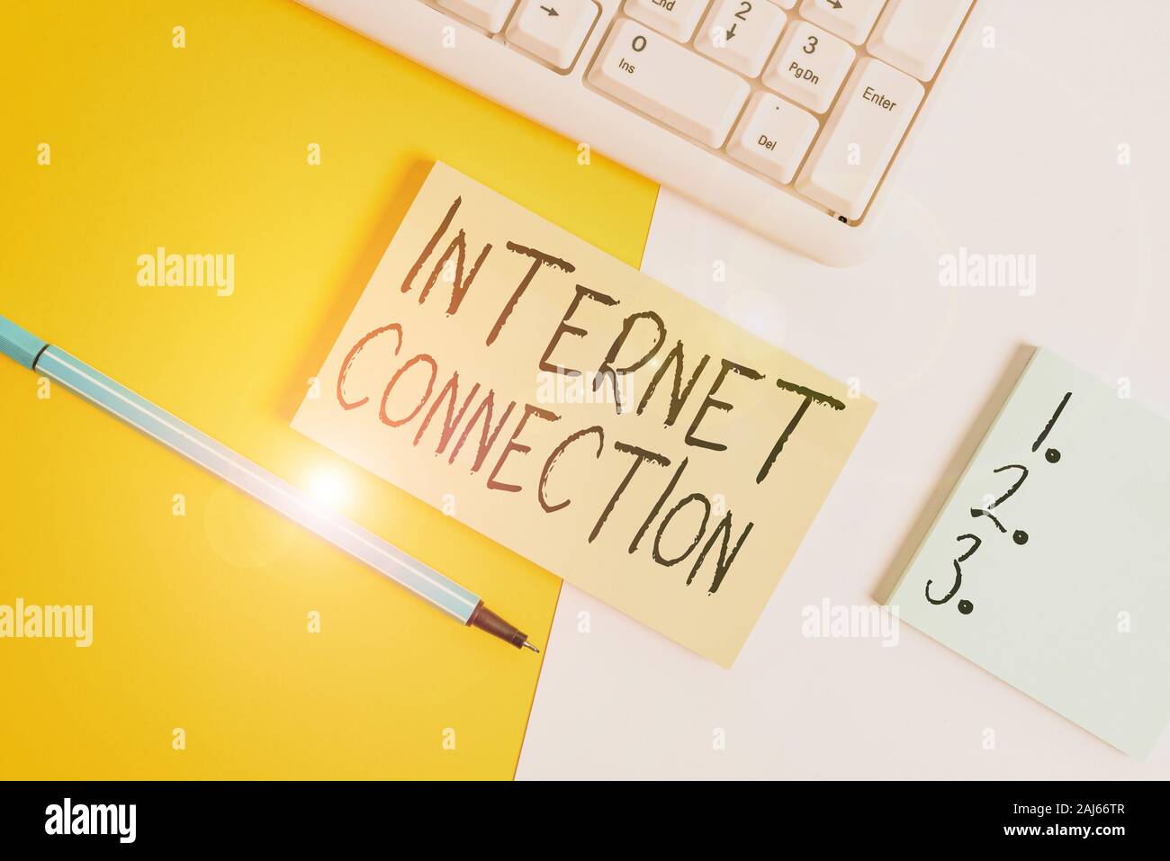 Writing note showing Internet Connection. Business concept for The way ...