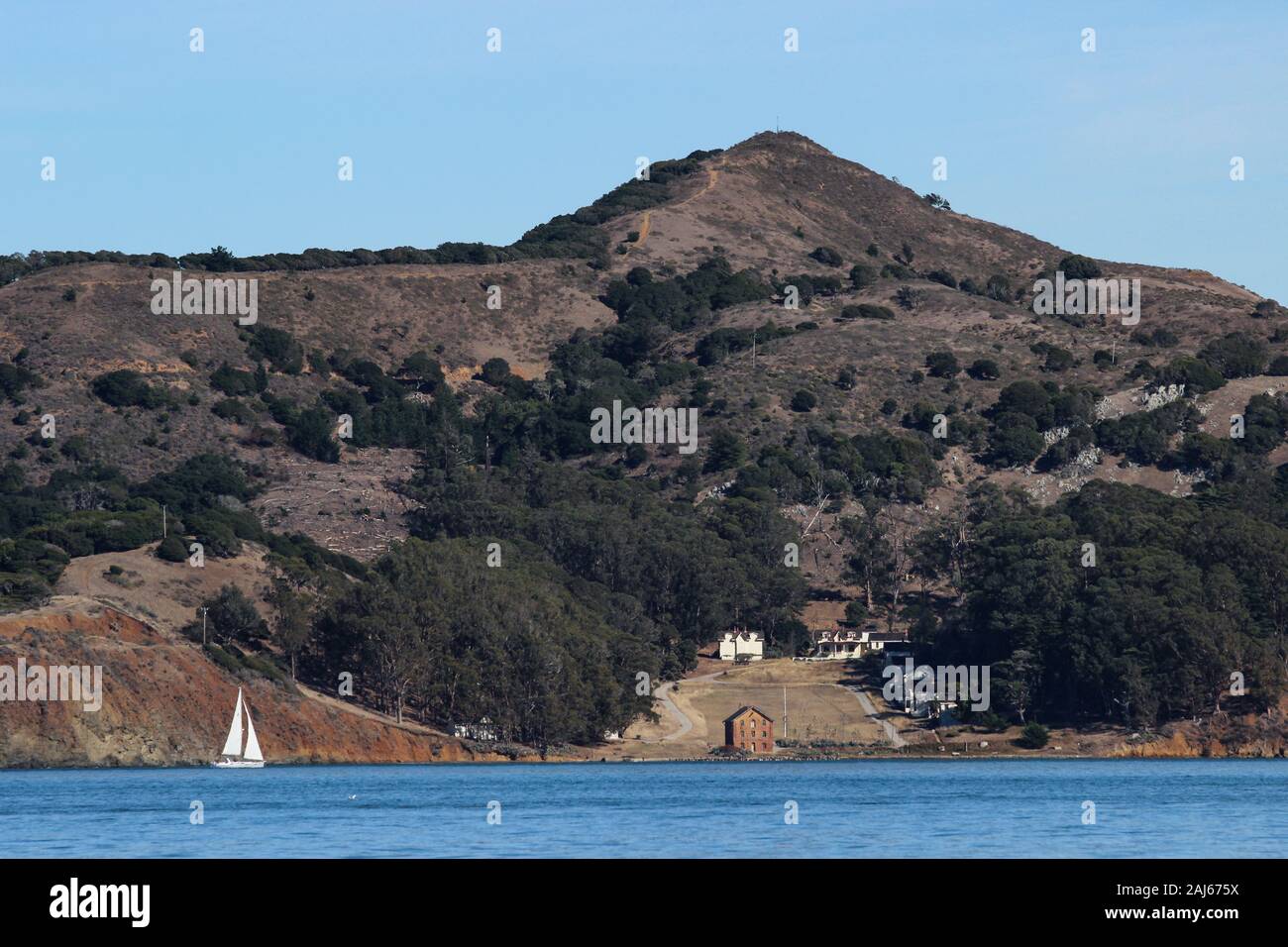 Angel Island State Park viewed from San Francisco Bay in North ...