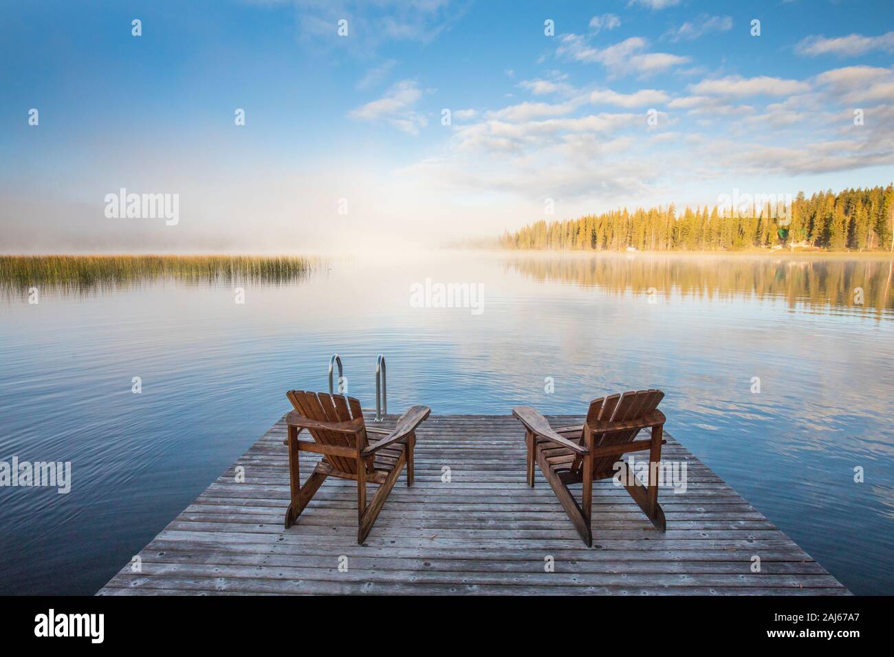 Adirondack chairs in dock in hi-res stock photography and images - Alamy