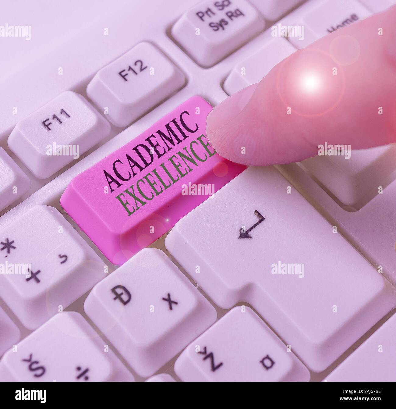 Text sign showing Academic Excellence. Business photo text Achieving ...