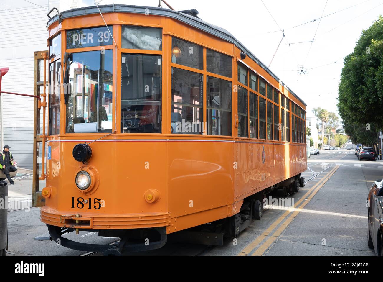 Electric tram in San Francisco, USA Stock Photo - Alamy