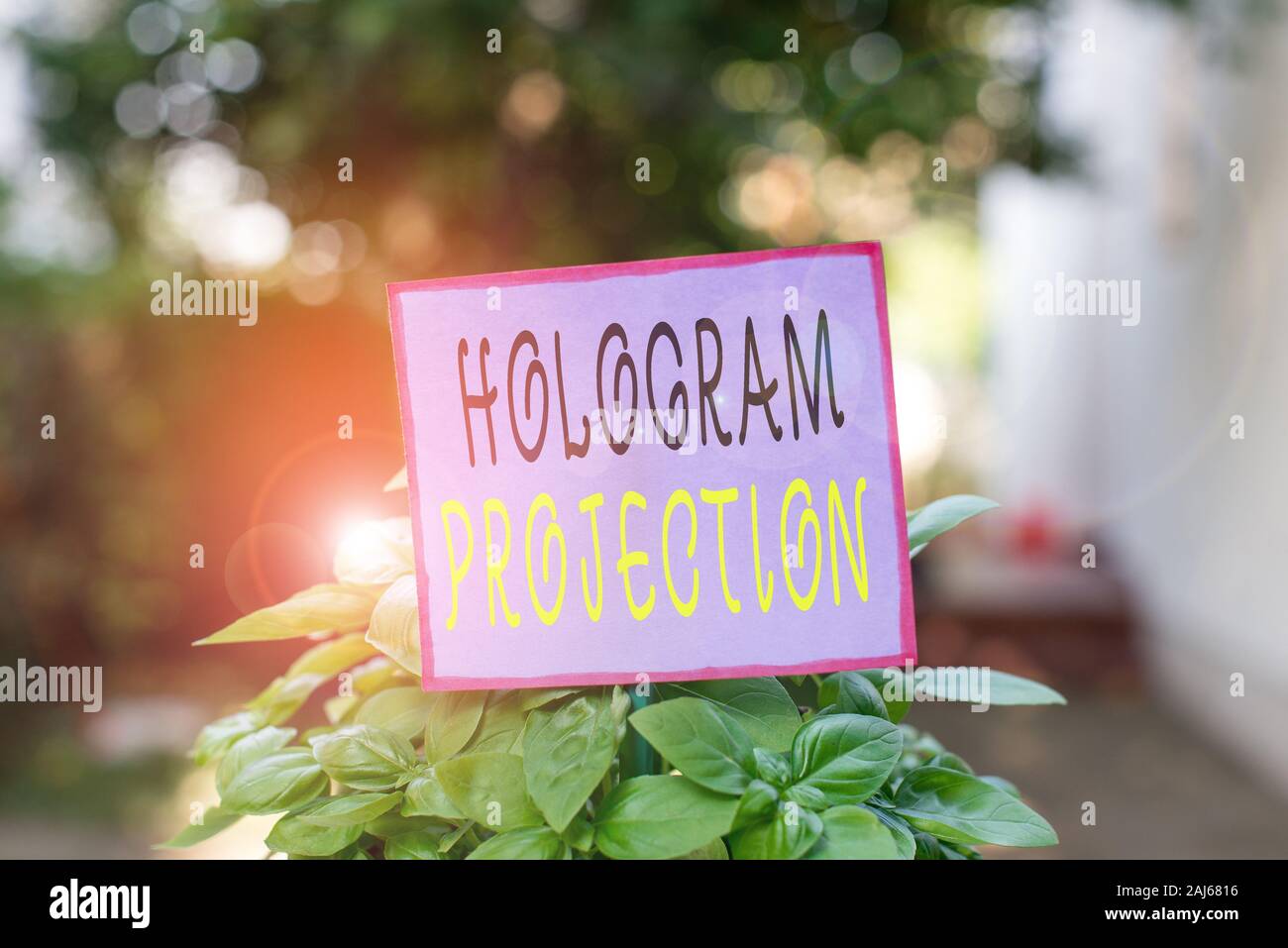 Conceptual hand writing showing Hologram Projection. Concept meaning ...