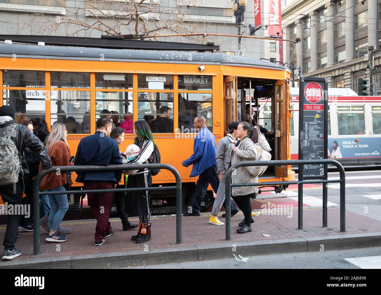 Electric tram in San Francisco, USA Stock Photo - Alamy