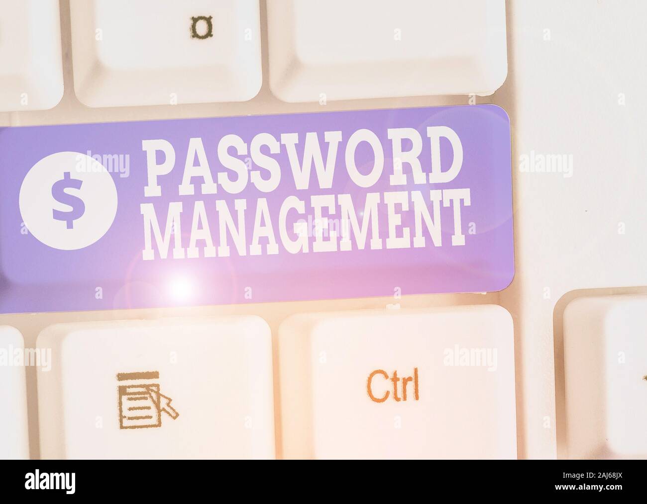 Writing Note Showing Password Management Business Concept For Software
