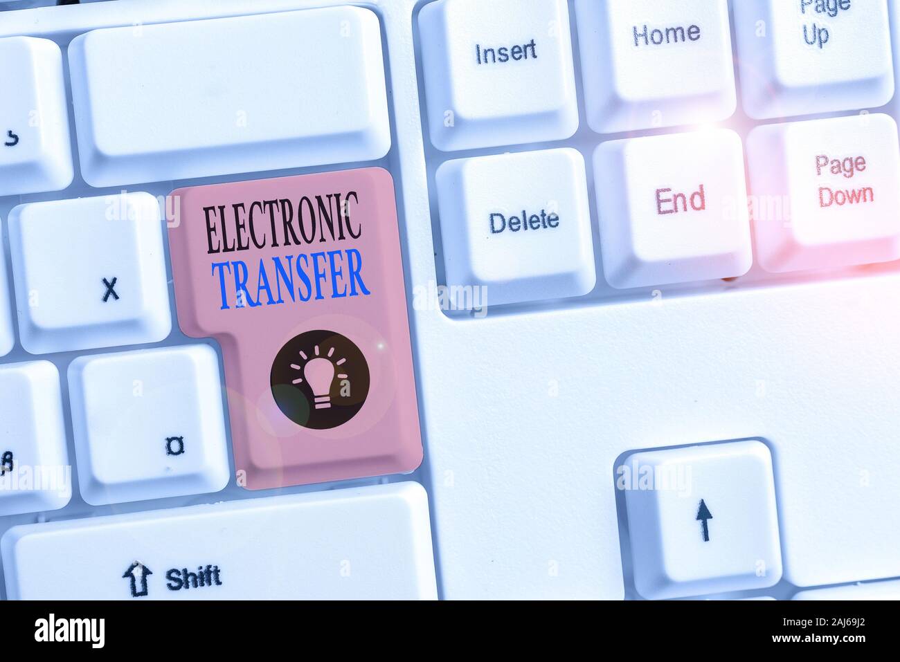 Conceptual hand writing showing Electronic Transfer. Concept meaning ...