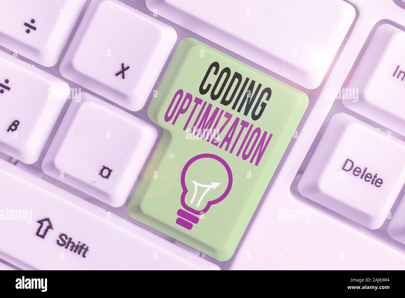 Text sign showing Coding Optimization. Business photo text method of ...