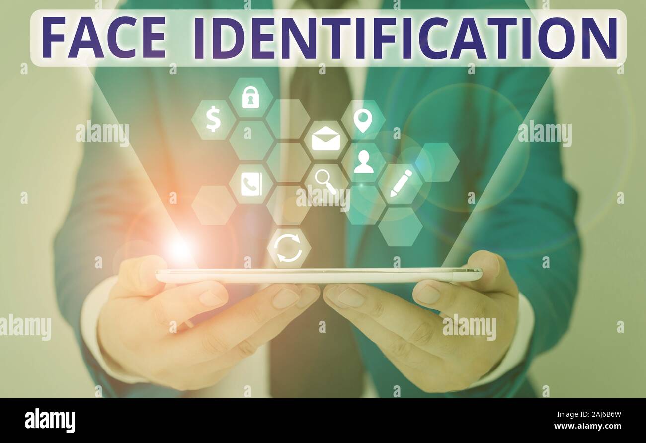Word writing text Face Identification. Business photo showcasing ...