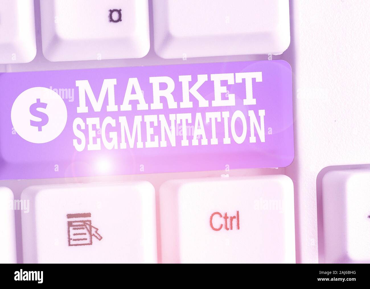 Writing note showing Market Segmentation. Business concept for dividing ...