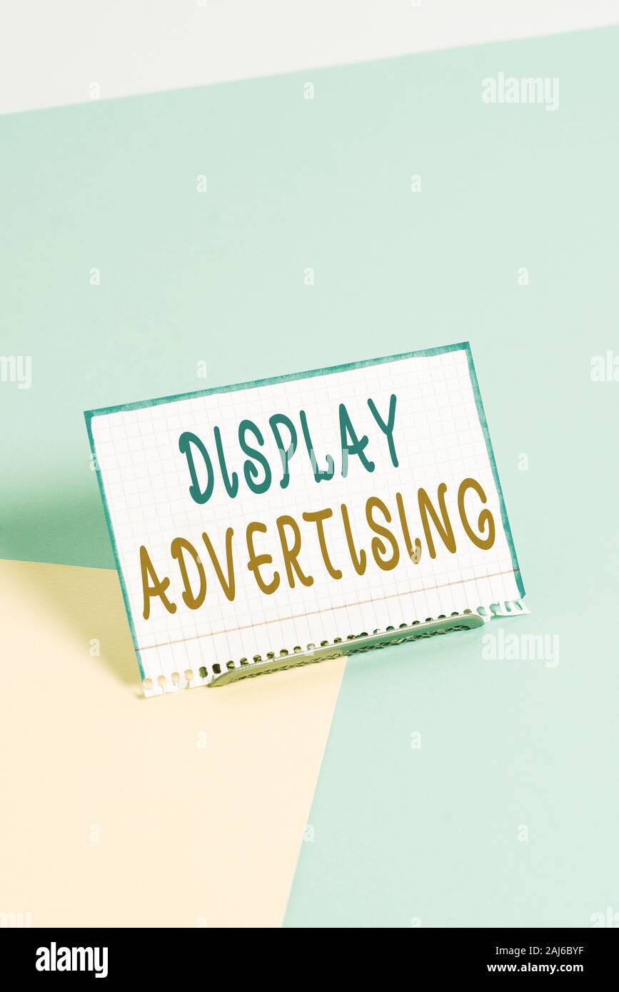 Text sign showing Display Advertising. Business photo showcasing online ...