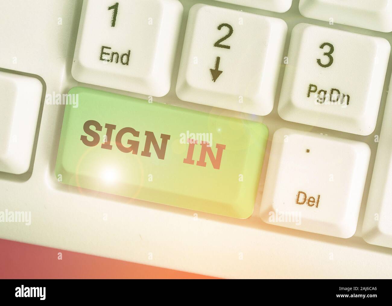 Text sign showing Sign In. Business photo text to write your name on a ...