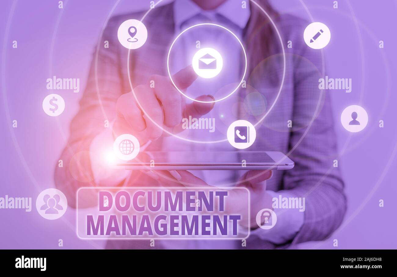 Conceptual hand writing showing Document Management. Concept meaning ...