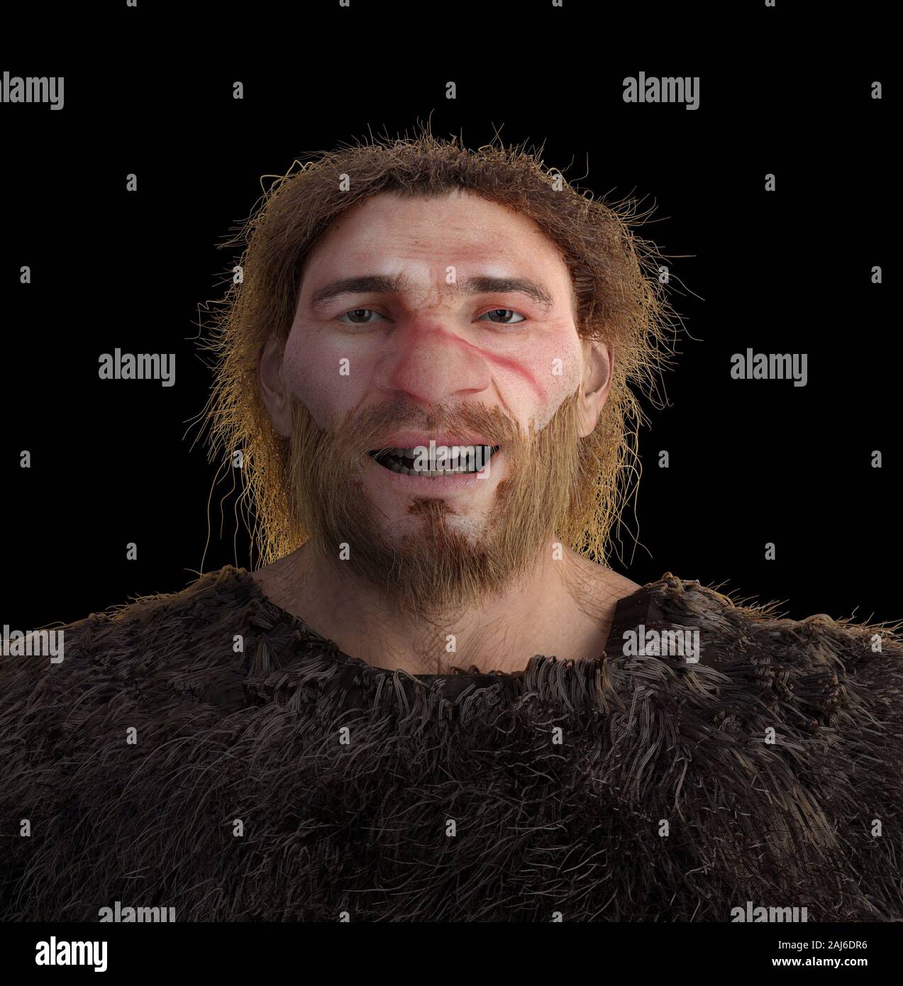 3d render of a neanderthal man Stock Photo - Alamy