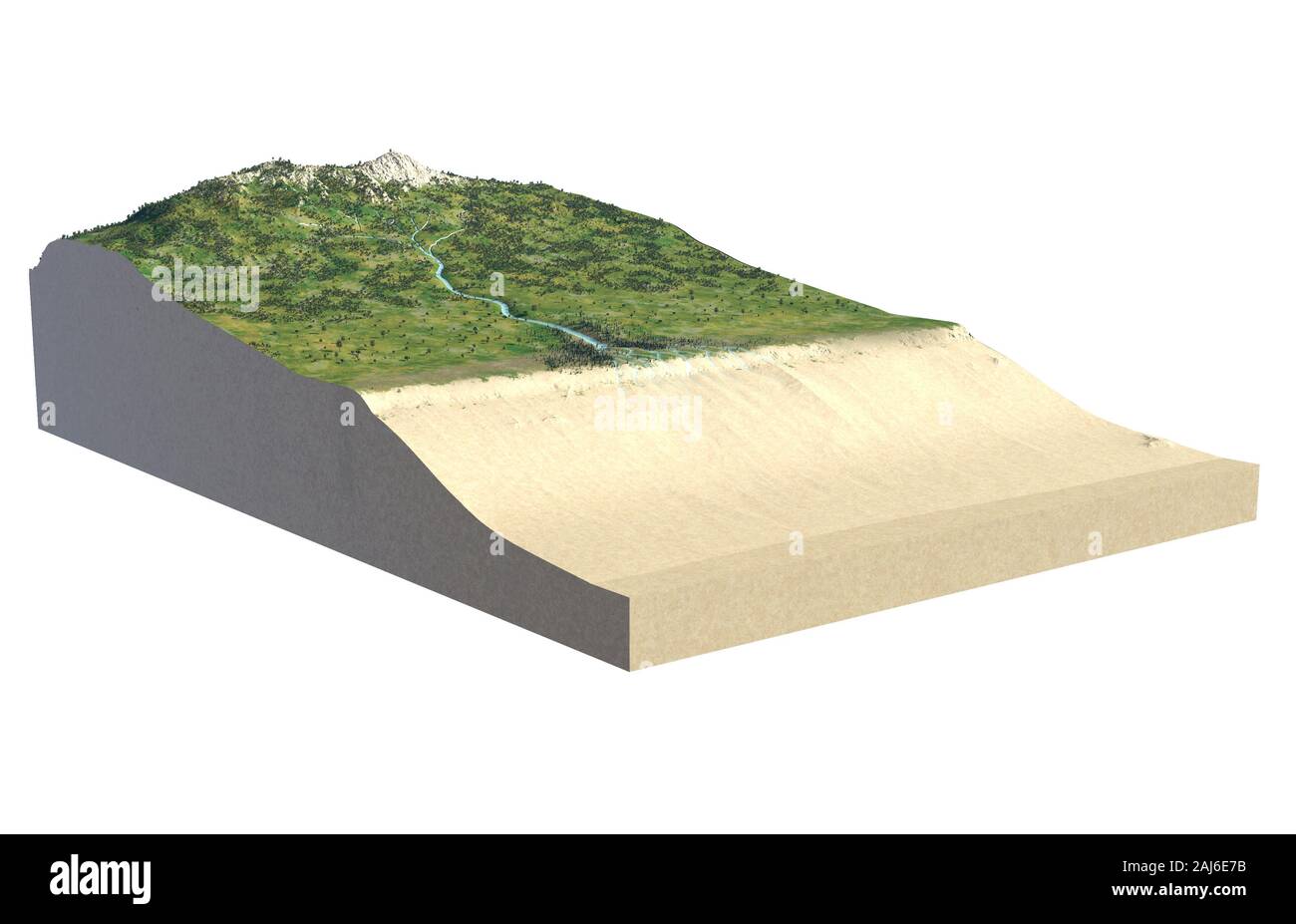 3d render of geological terrain Stock Photo - Alamy