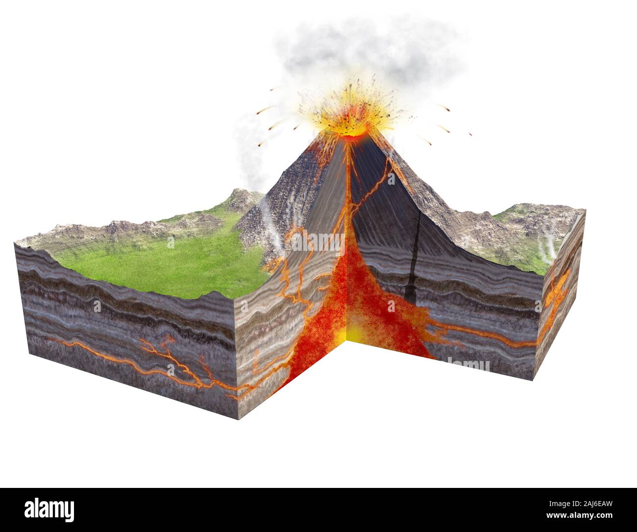 3d render of geological terrain Stock Photo - Alamy