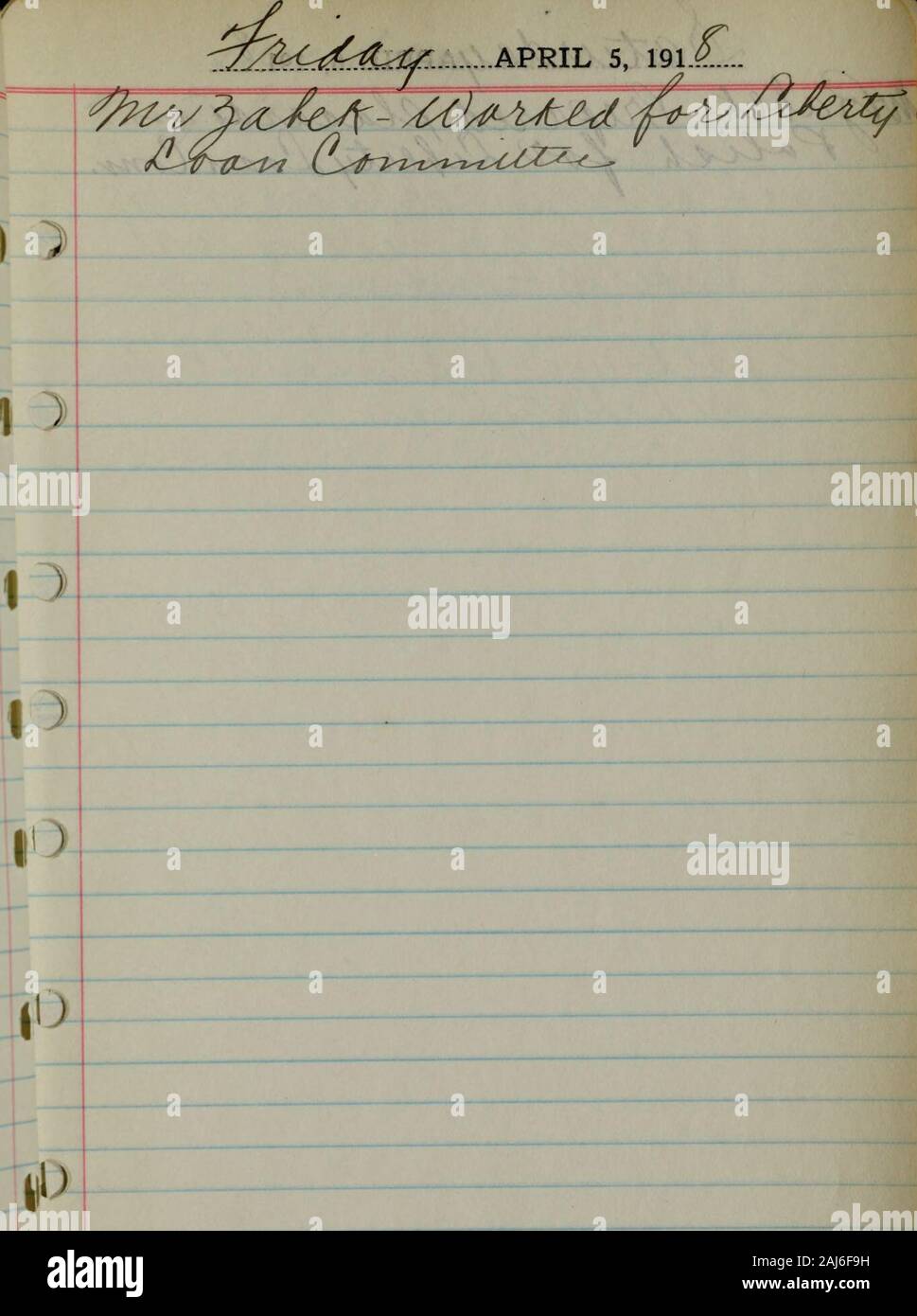 Alice Winifred O'Connor Professional Diaries, 1918 . I Stock Photo - Alamy