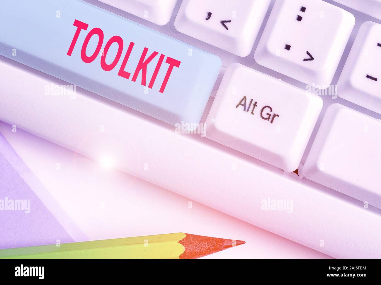 Writing note showing Toolkit. Business concept for set of tools kept in ...