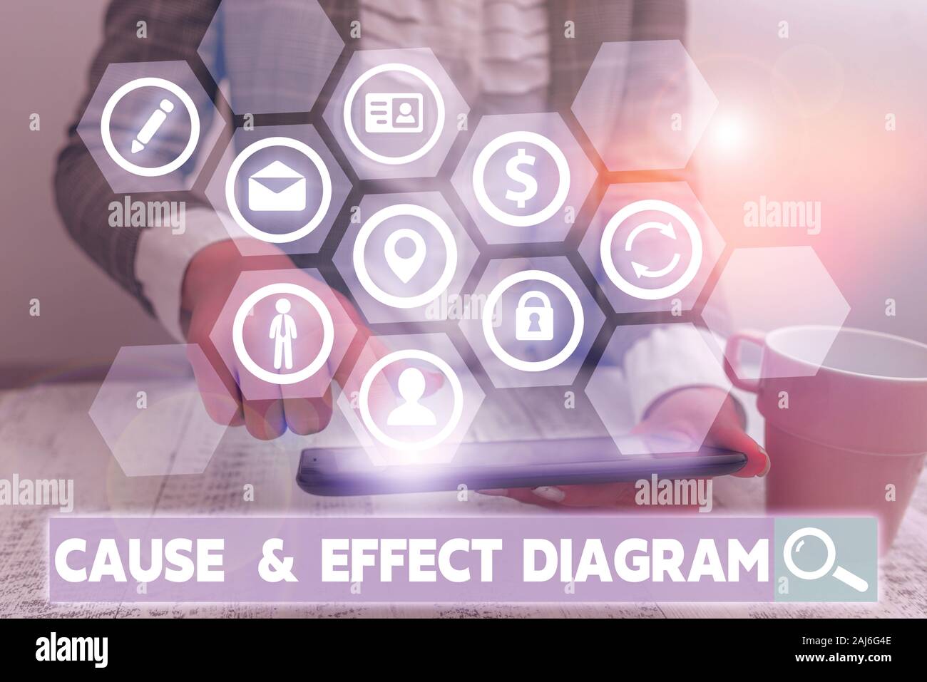 Conceptual hand writing showing Cause and Effect Diagram. Concept ...