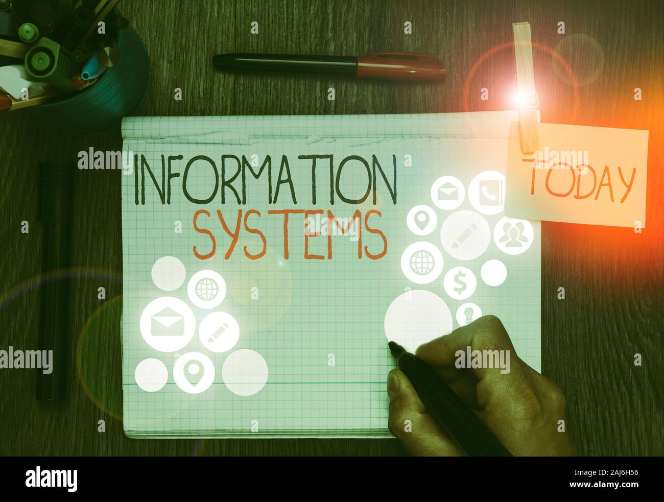 Handwriting text Information Systems. Conceptual photo study of systems ...