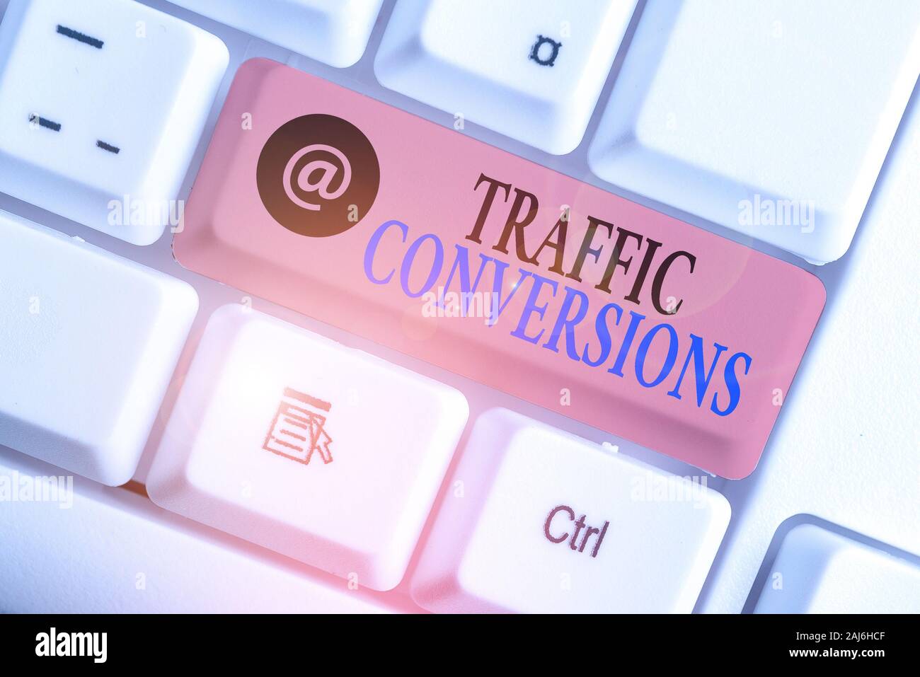 Text sign showing Traffic Conversions. Business photo showcasing ...