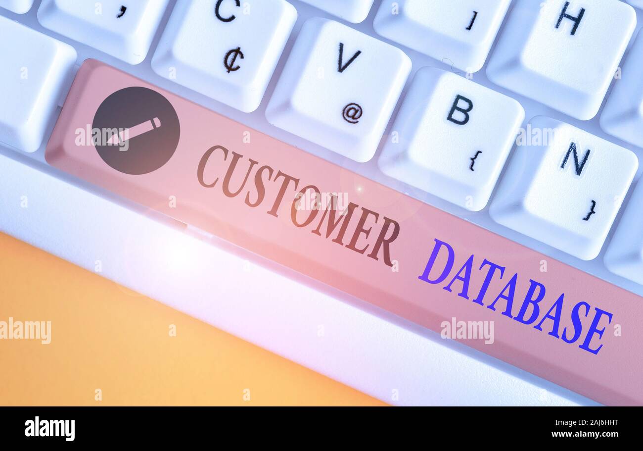 Conceptual hand writing showing Customer Database. Concept meaning ...