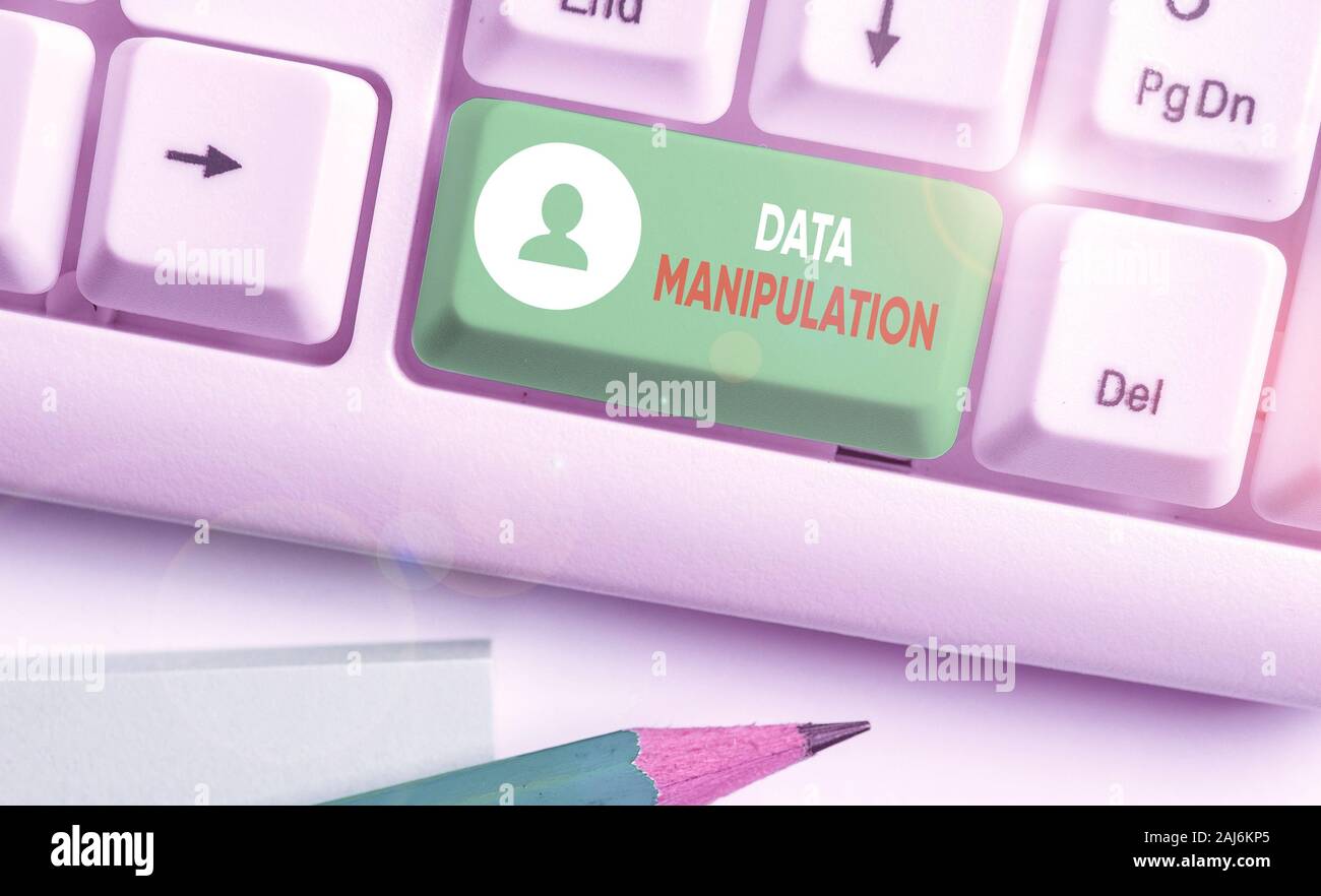 Handwriting text Data Manipulation. Conceptual photo the process of ...