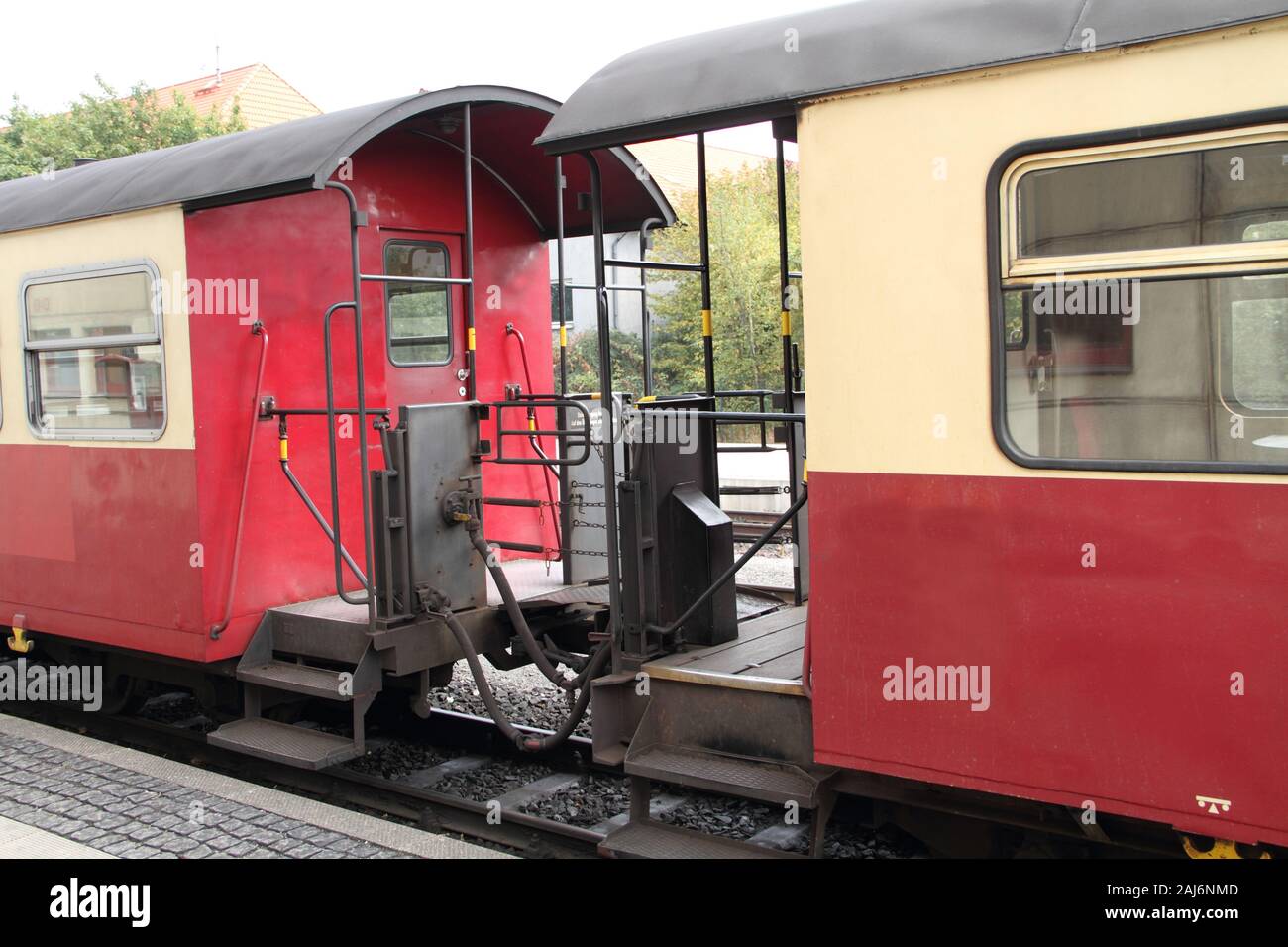 old railroad cars in the Harz Mountains Stock Photo - Alamy