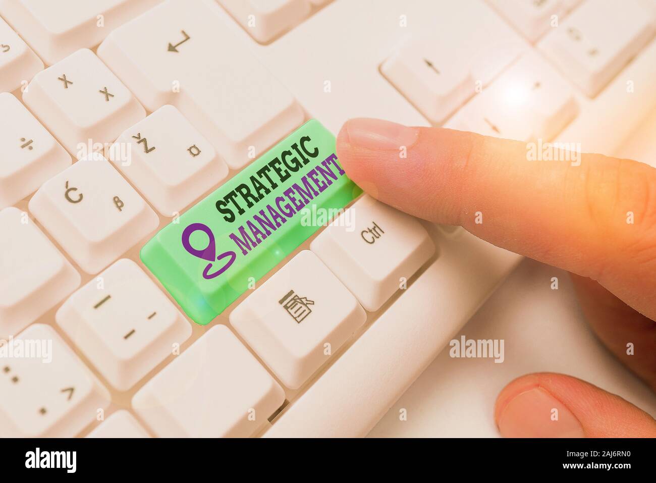 Conceptual hand writing showing Strategic Management. Concept meaning ...