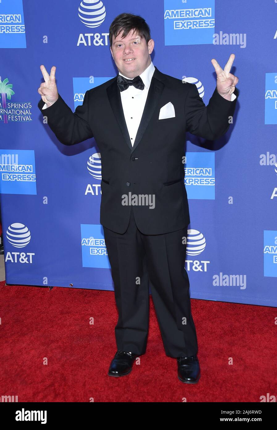 January 2, 2020, Palm Springs, California, USA: Zack Gottsagen arrives ...