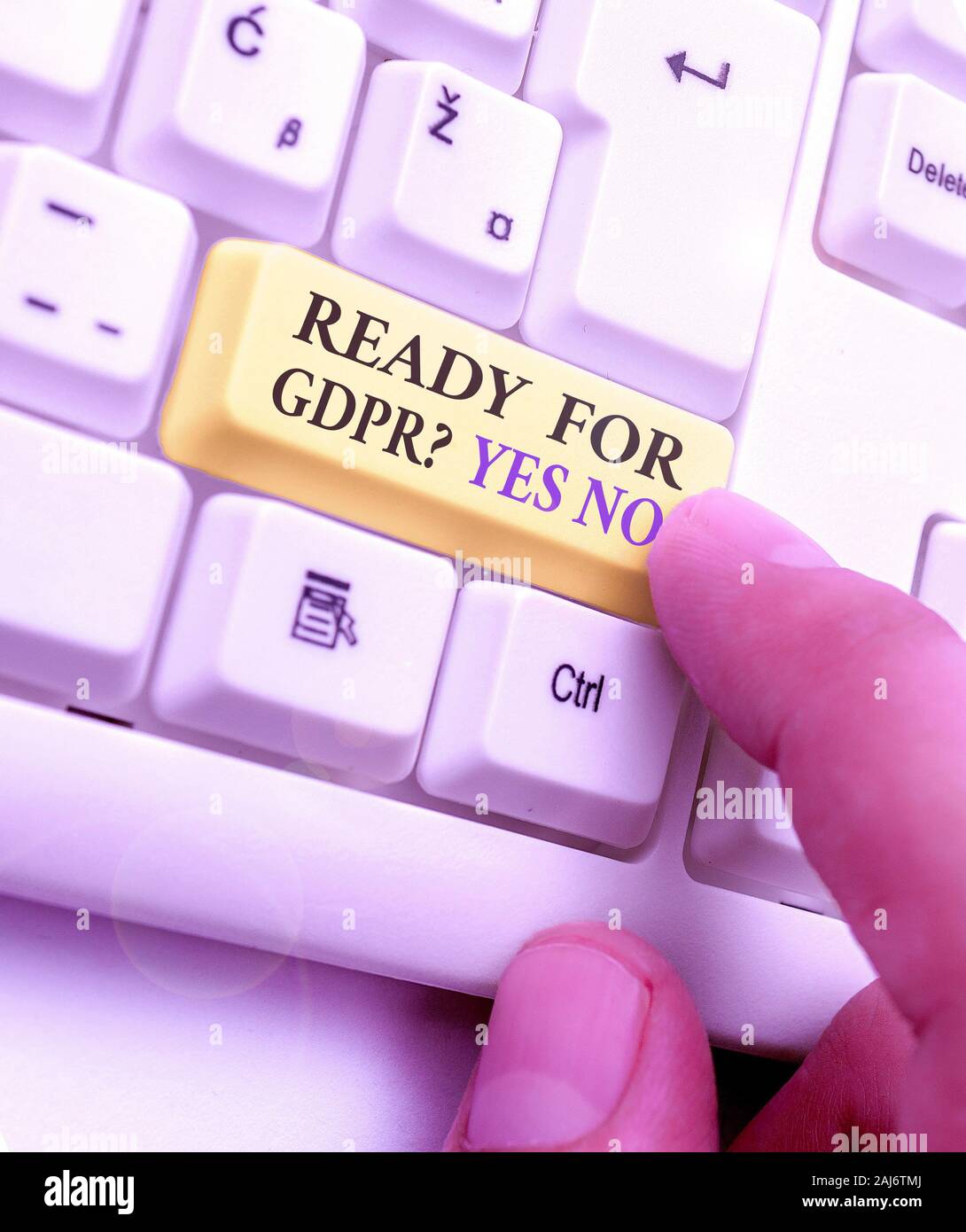 Text sign showing Ready For Gdpr question Yes No. Business photo text ...