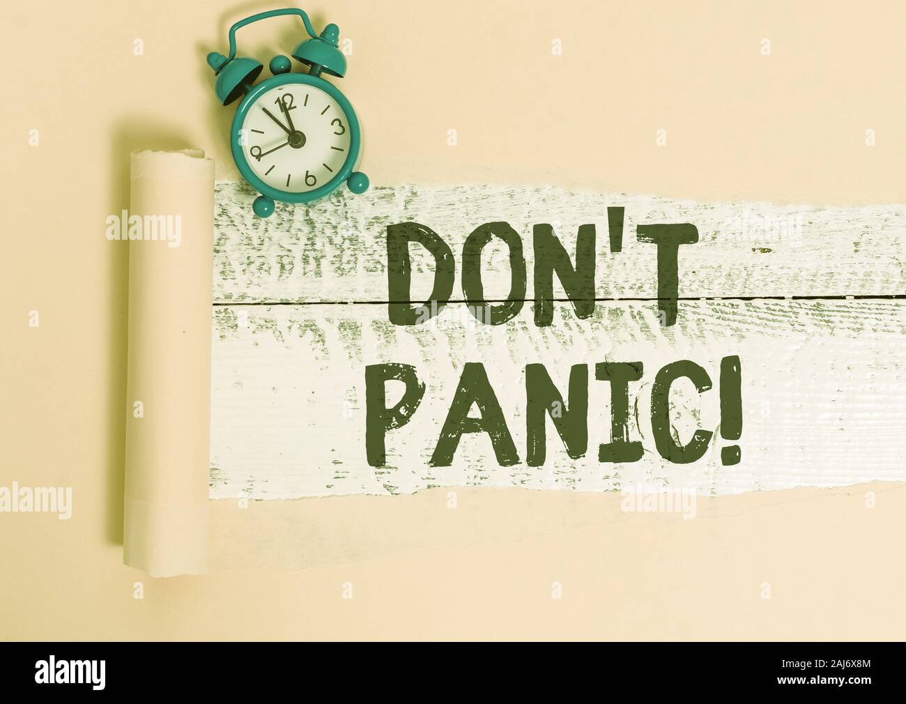 Word writing text Don T Panic. Business photo showcasing suddenly feel ...