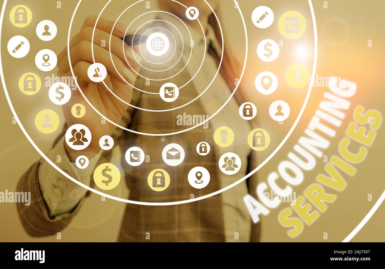 Word writing text Accounting Services. Business photo showcasing ...