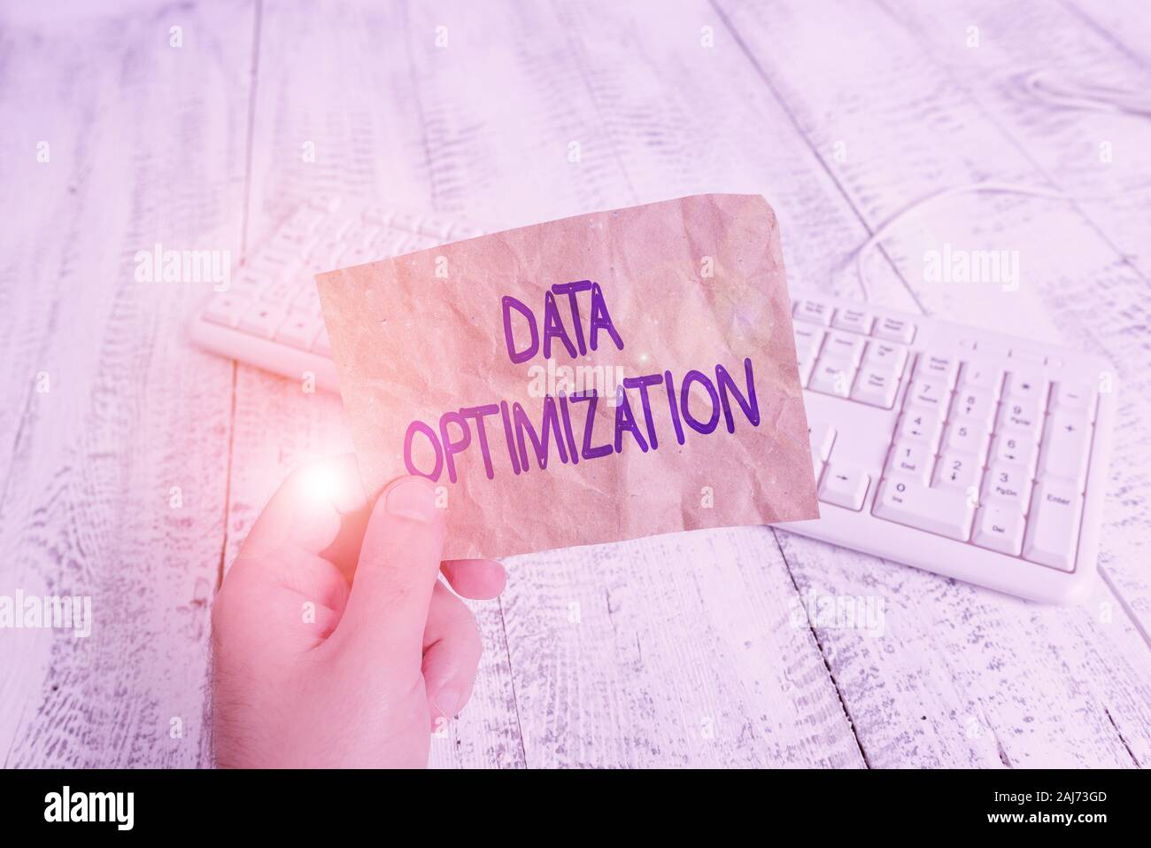 Writing note showing Data Optimization. Business concept for process ...