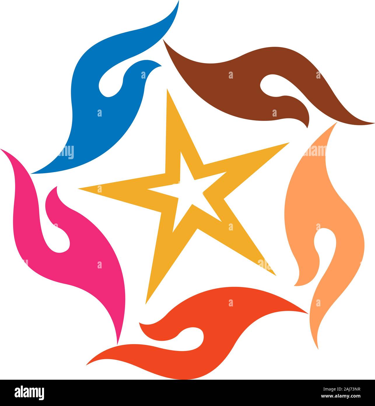 hand star logo Stock Photo - Alamy