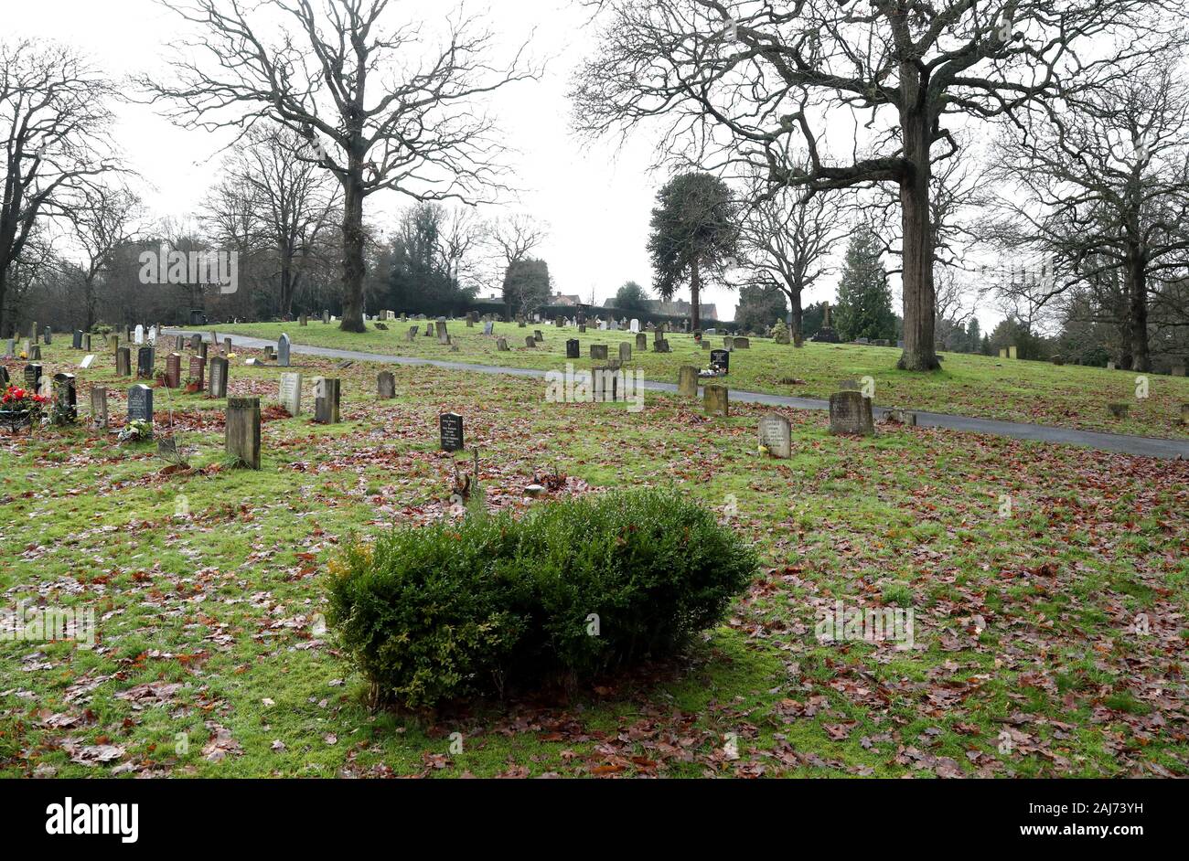 A view of the area in Haywards Heath Cemetery, West Sussex, where a ...