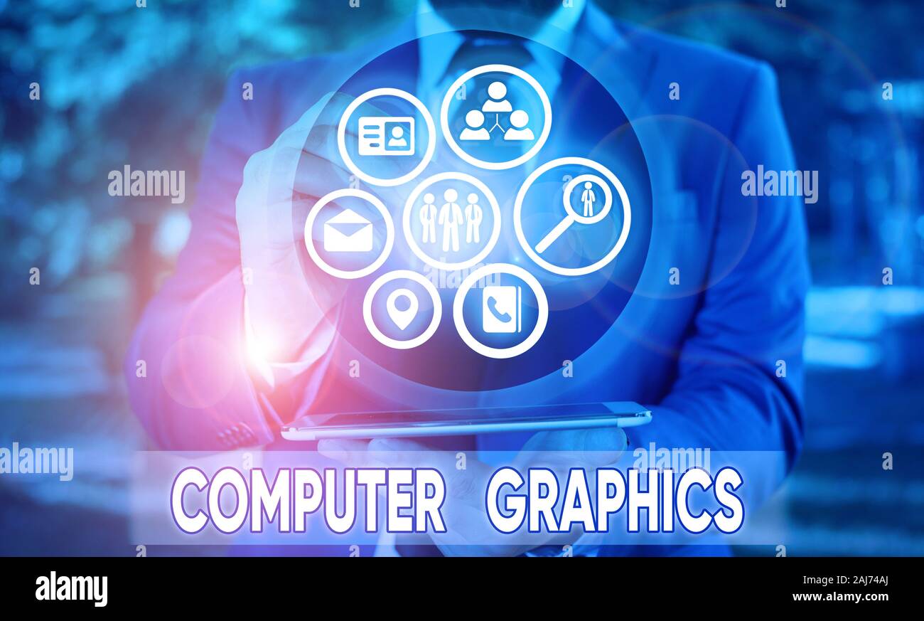 Word writing text Computer Graphics. Business photo showcasing visual ...