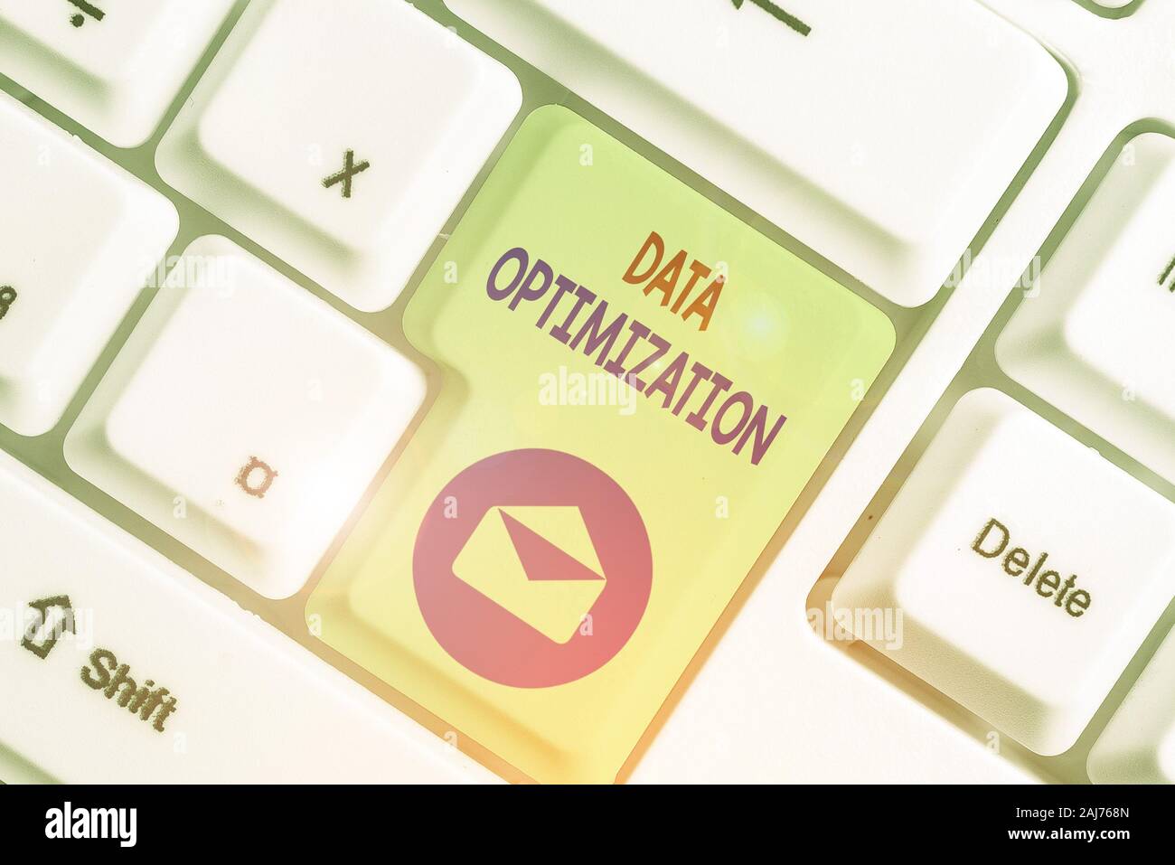 Handwriting text Data Optimization. Conceptual photo process that ...