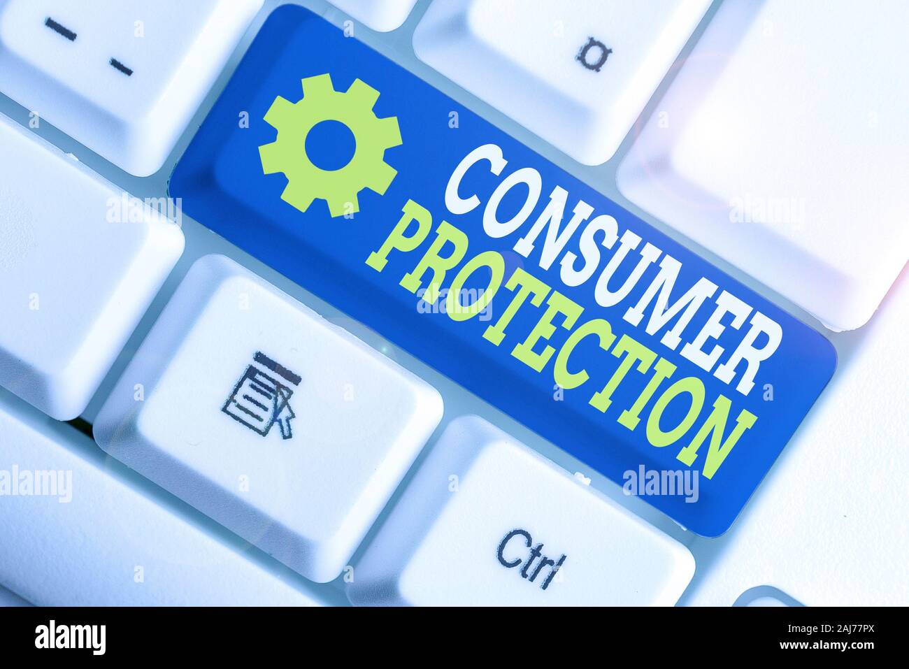 Writing note showing Consumer Protection. Business concept for ...
